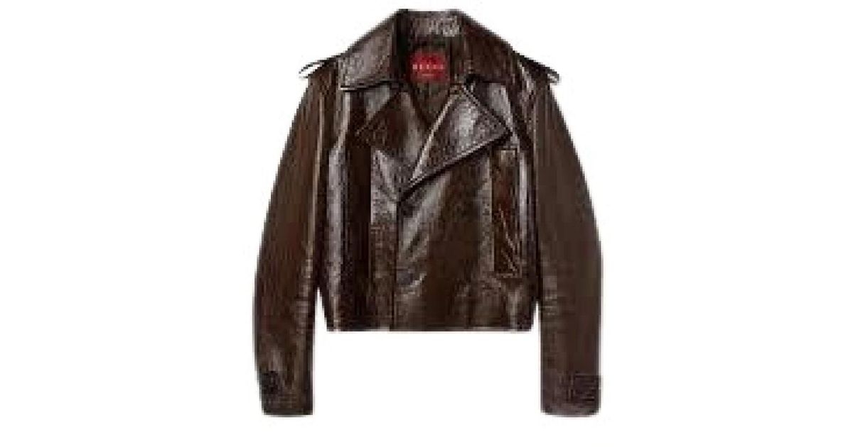 Gucci Leather Jackets in Brown for Men | Lyst UK