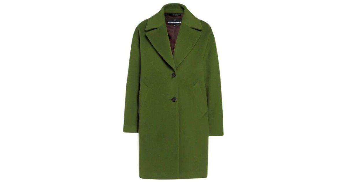 Creenstone Double-Breasted Coats in Green | Lyst