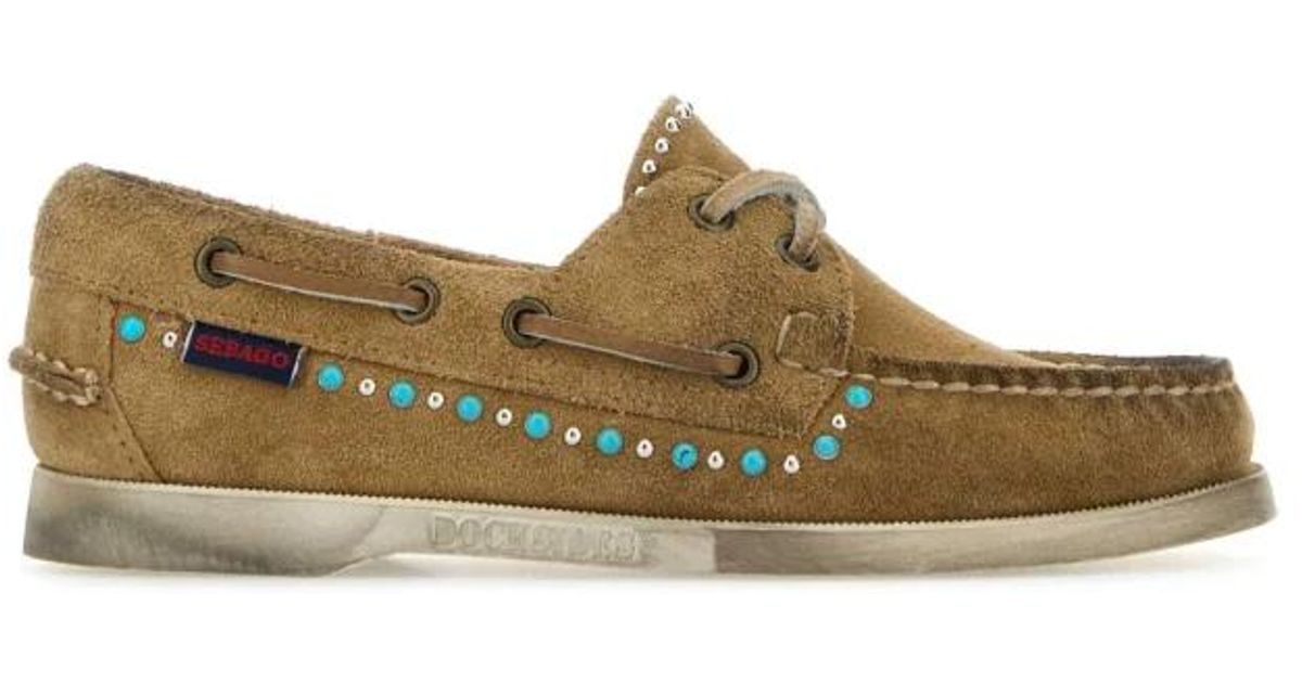 Sebago Loafers in Green | Lyst