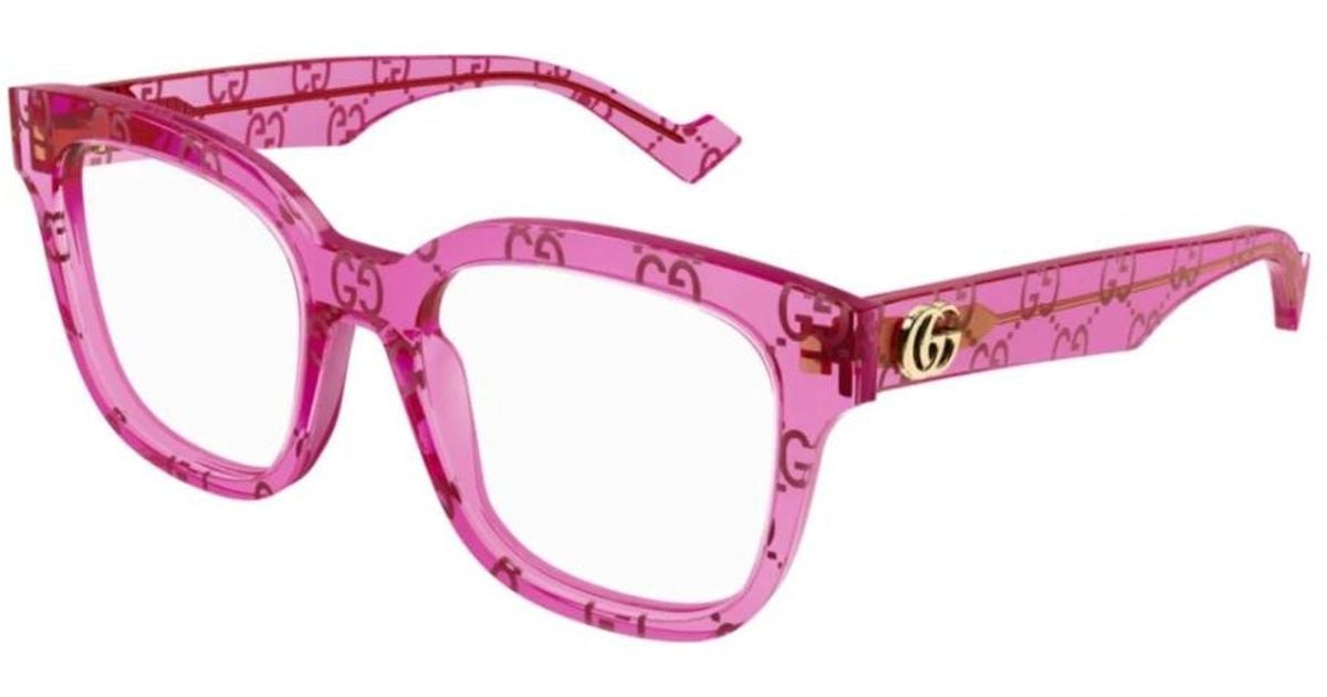 Gucci Glasses in Pink | Lyst