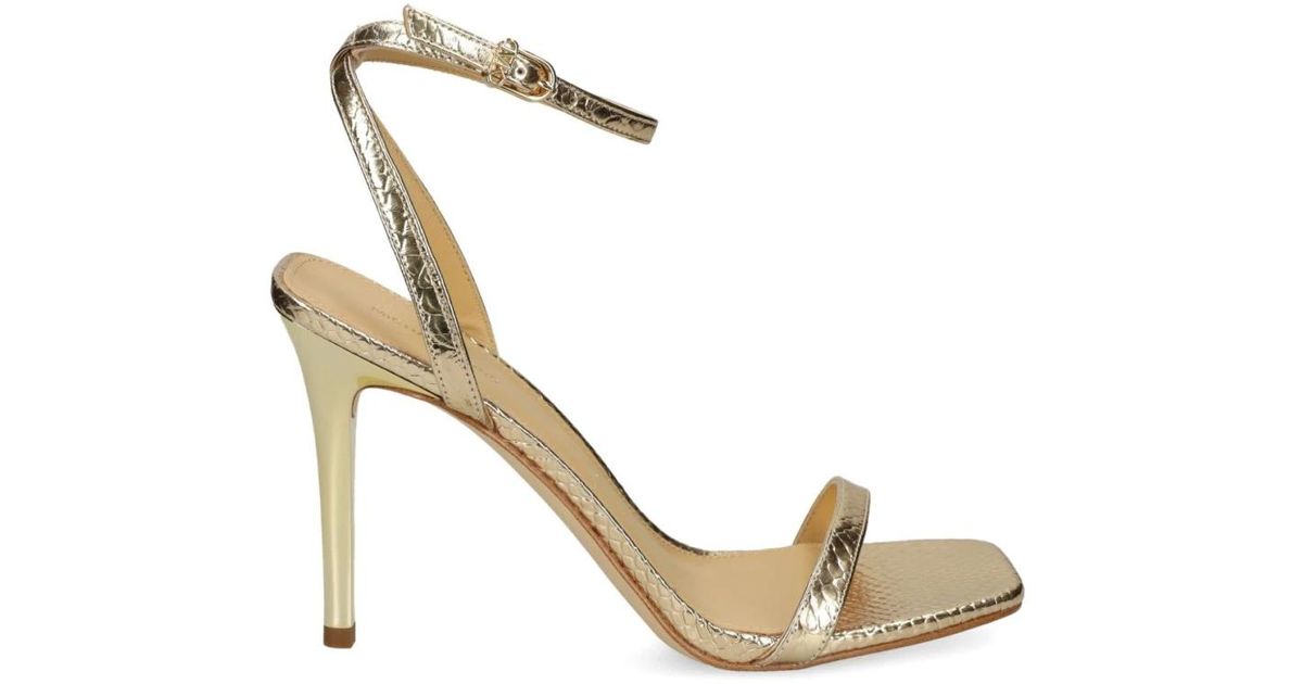 Michael Kors High Heel Sandals in Metallic | Lyst UK