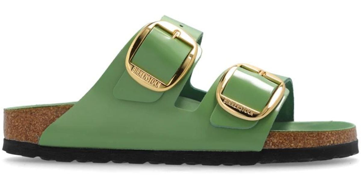 Birkenstock Sliders in Green | Lyst