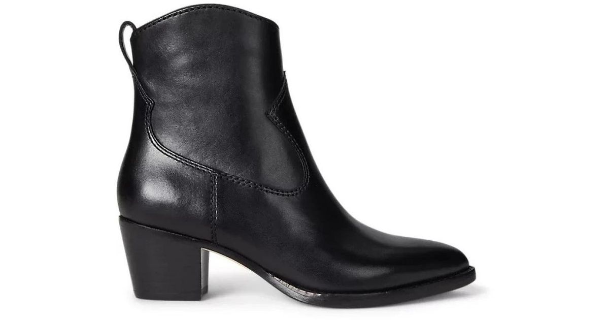 Ralph Lauren Cowboy & Biker Boots in Black | Lyst UK