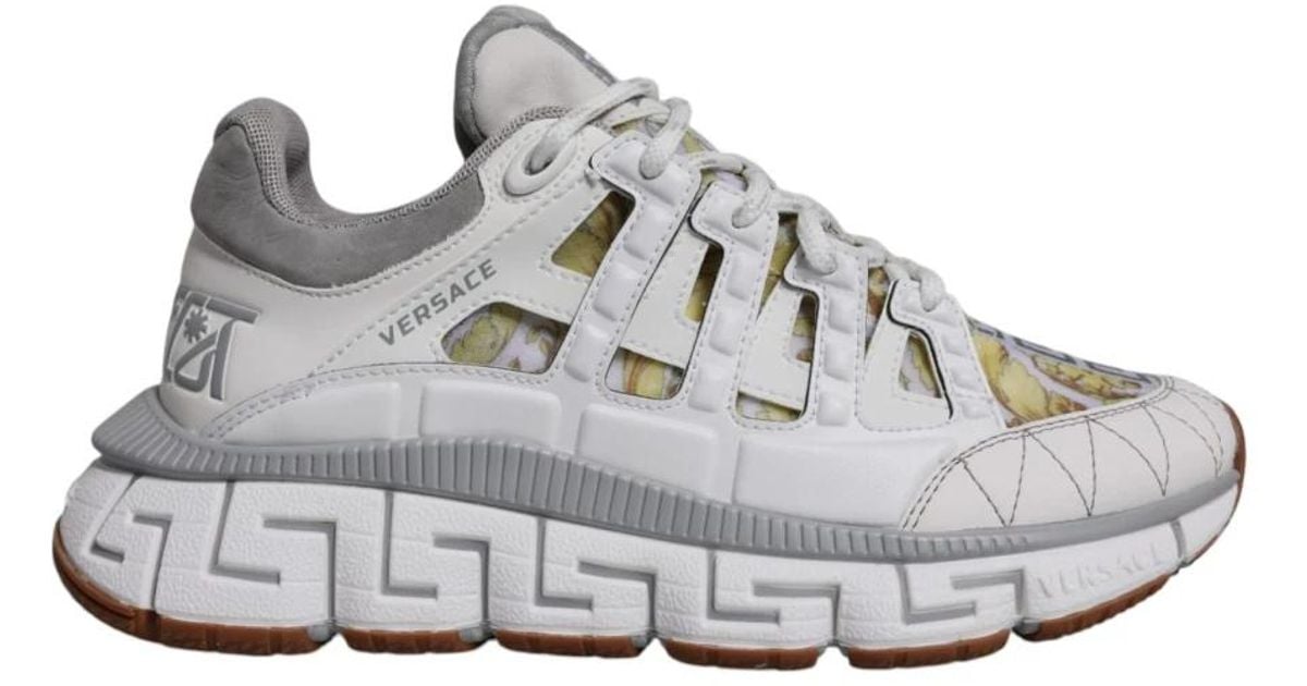 Versace Sneakers Trigreek Skin in White for Men | Lyst