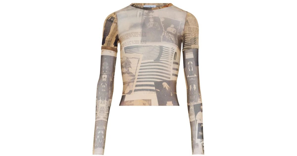 Jean Paul Gaultier Long Sleeve Tops in Natural | Lyst UK