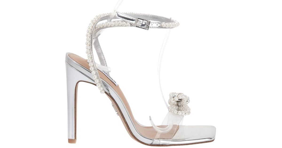 Steve Madden High Heel Sandals in White | Lyst