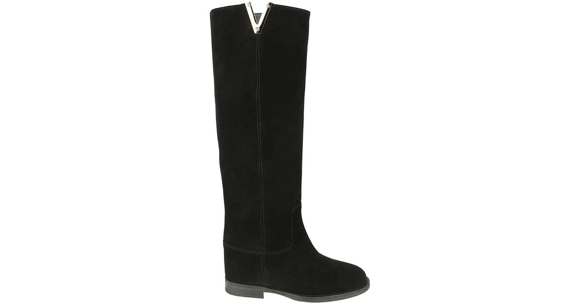 Via Roma 15 High Boots in Black | Lyst UK