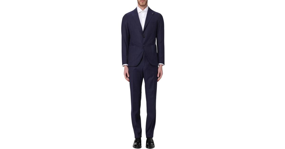 Tagliatore Single Breasted Suits in Blue for Men | Lyst UK