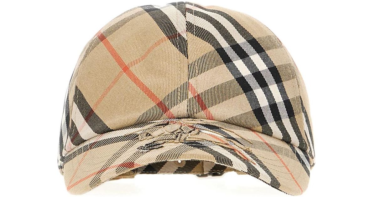 Burberry Caps in Metallic | Lyst