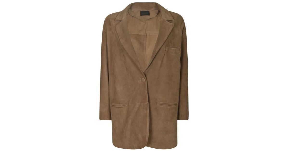 Simonetta Ravizza Blazers in Brown | Lyst