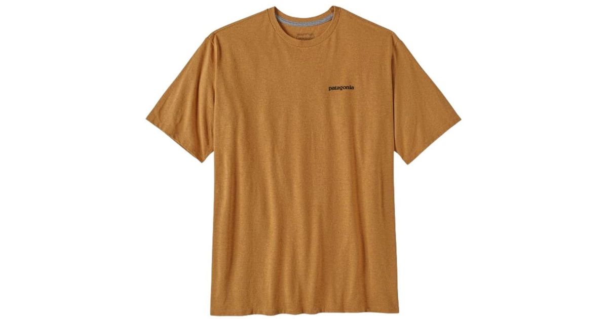 Patagonia P-6 Logo Responsibili-tee® Outline Golden Caramel in Brown ...