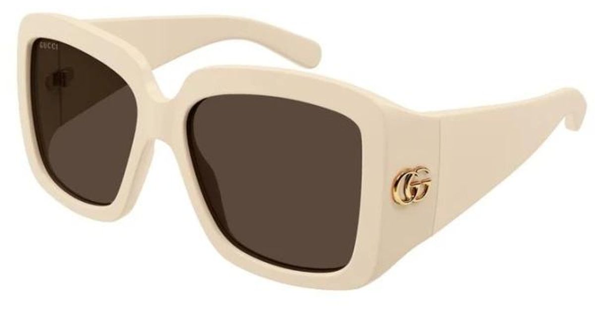 Gucci Sunglasses in Natural | Lyst