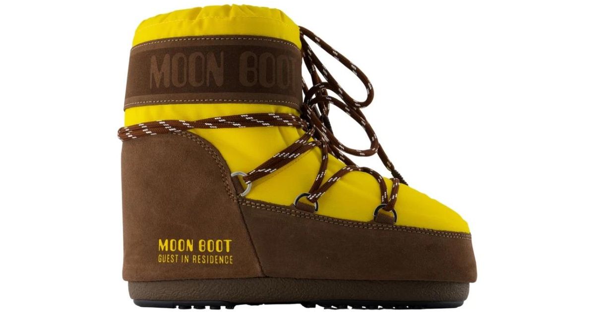 Moon Boot Winter Boots in Yellow | Lyst UK