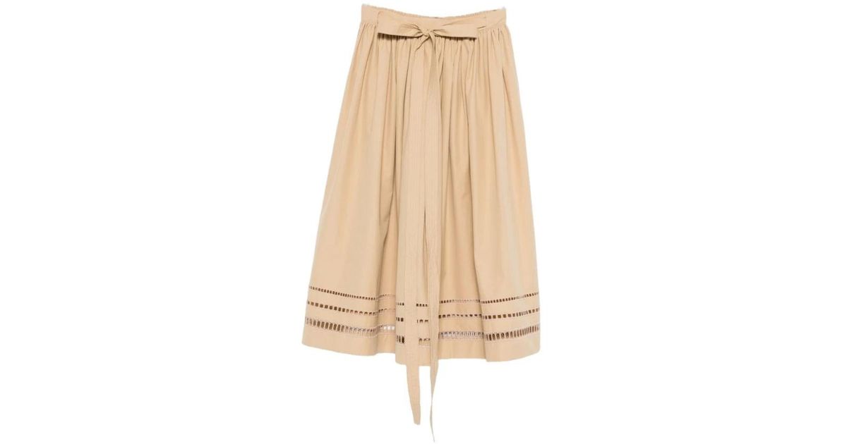 Ermanno Scervino Midi Skirts in Natural | Lyst UK