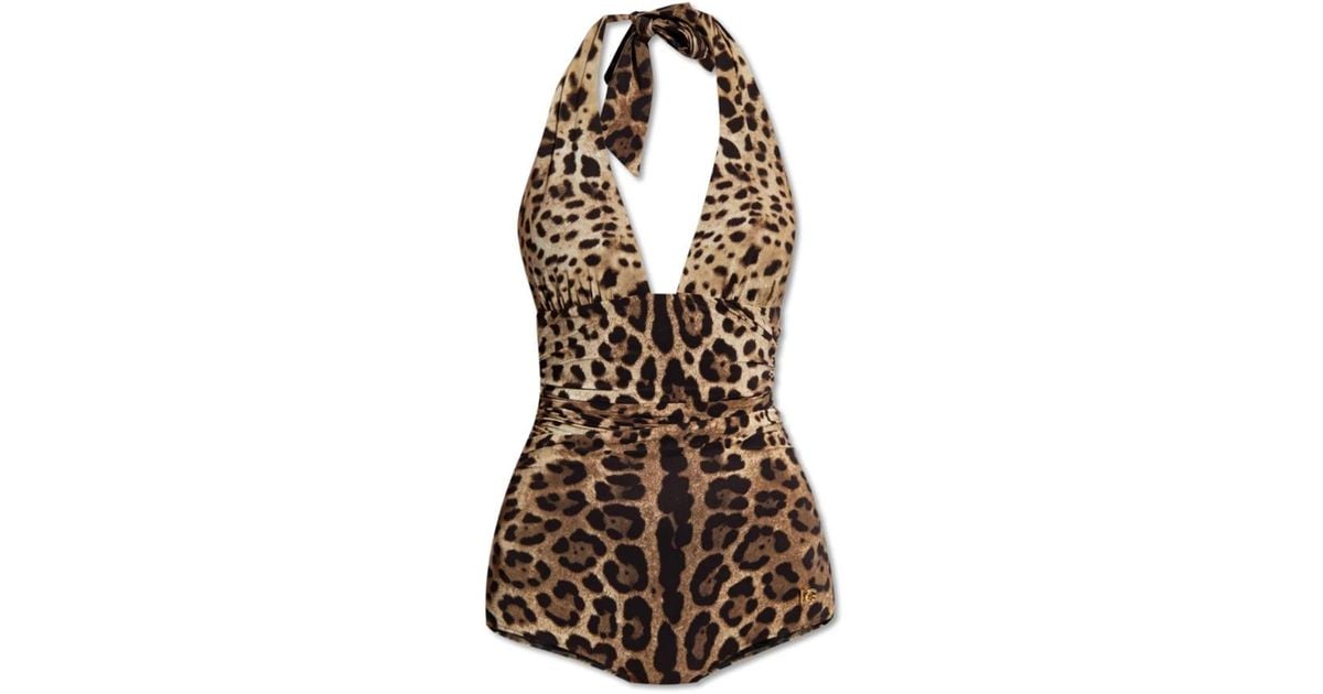 Dolce & Gabbana One-Piece in Brown | Lyst UK