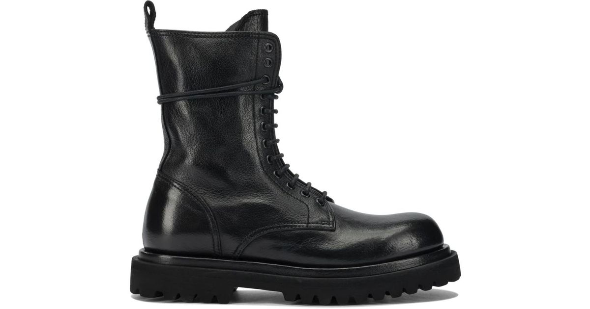 Officine Creative Lace-Up Boots in Black | Lyst UK