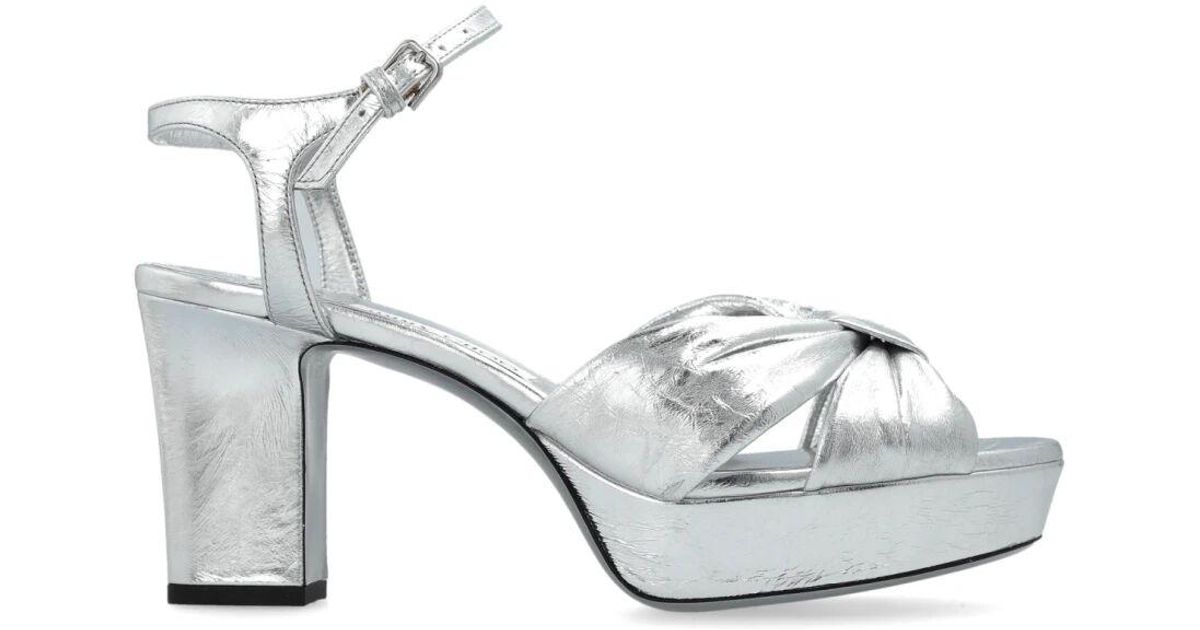 Jimmy Choo High Heel Sandals in White | Lyst