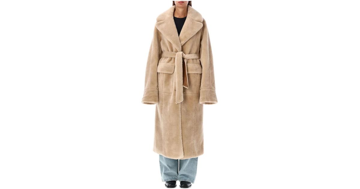 Urbancode Belted Coats in Natural | Lyst UK