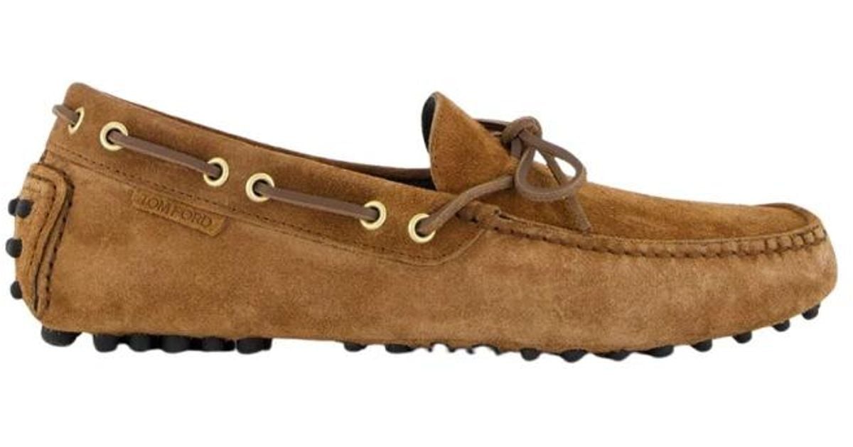 Tom Ford Boat Shoes in Brown for Men | Lyst UK
