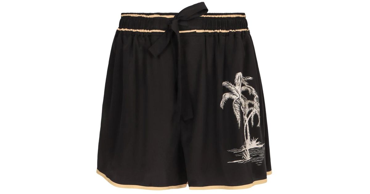 Zimmermann Short Shorts in Black | Lyst
