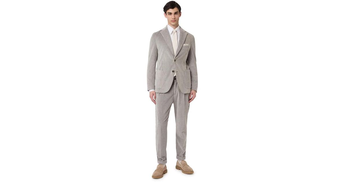 Eleventy Single Breasted Suits in Grey for Men | Lyst UK