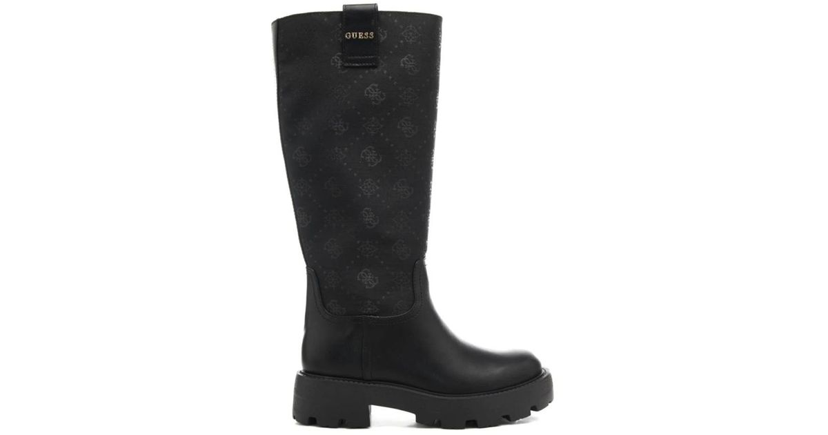 Guess High Boots in Black | Lyst