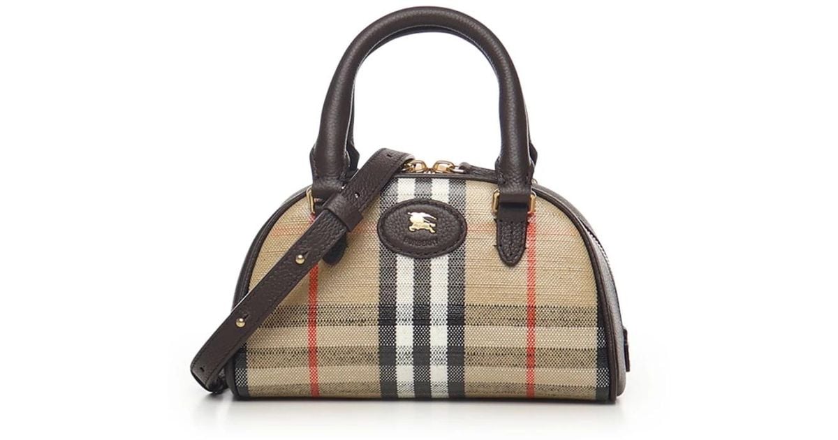 Burberry Handbags in Natural | Lyst UK
