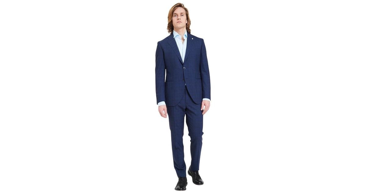 Luigi Bianchi Single Breasted Suits in Blue for Men | Lyst UK