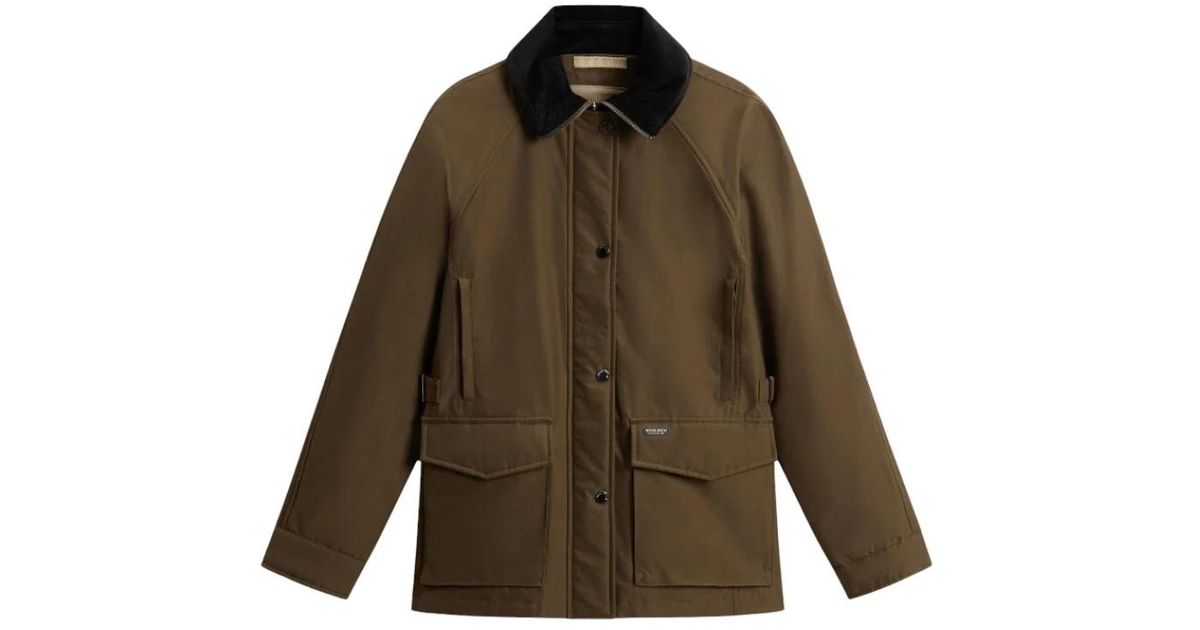 Woolrich Light Jackets in Green | Lyst UK