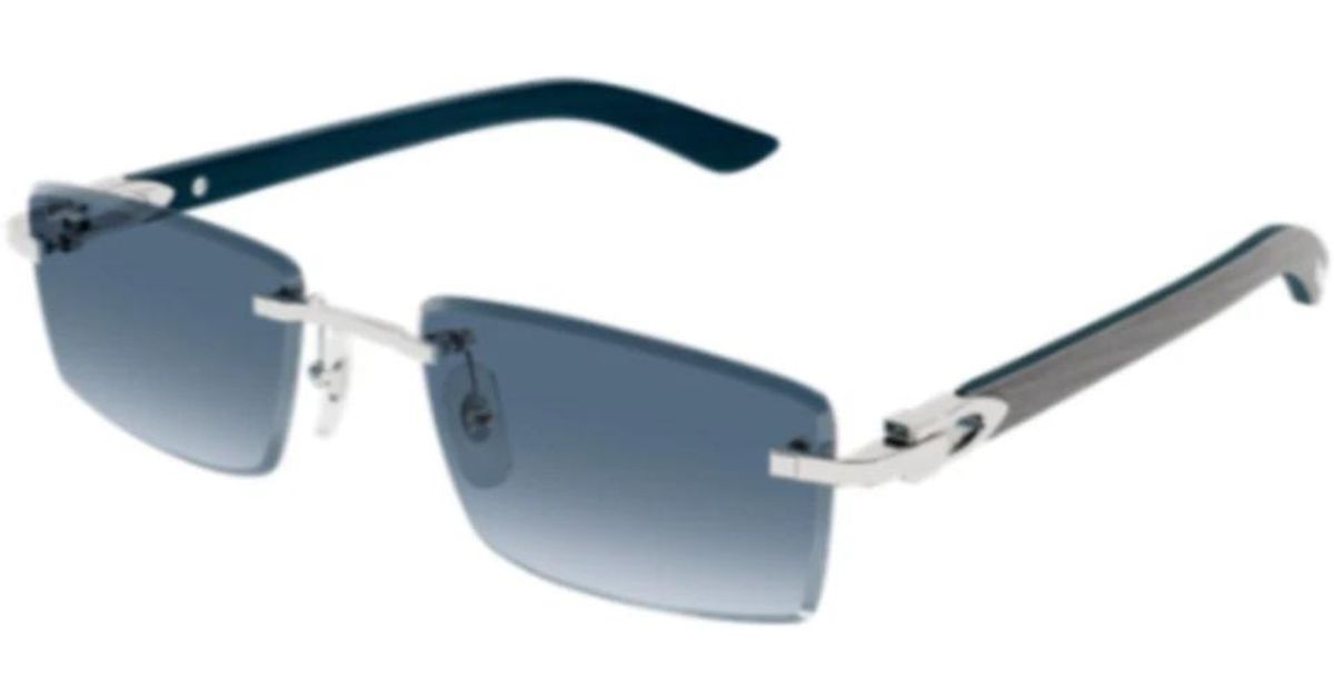 Cartier Sunglasses in Blue | Lyst