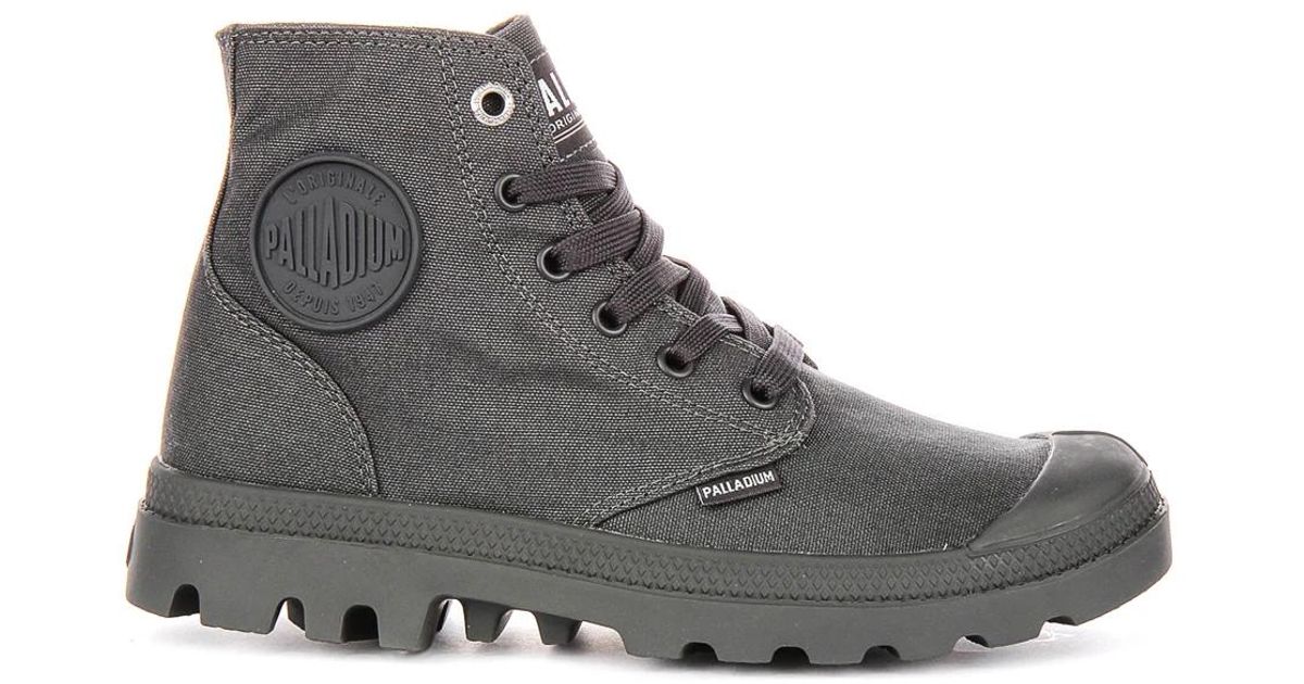 Palladium Lace-Up Boots in Grey for Men | Lyst UK