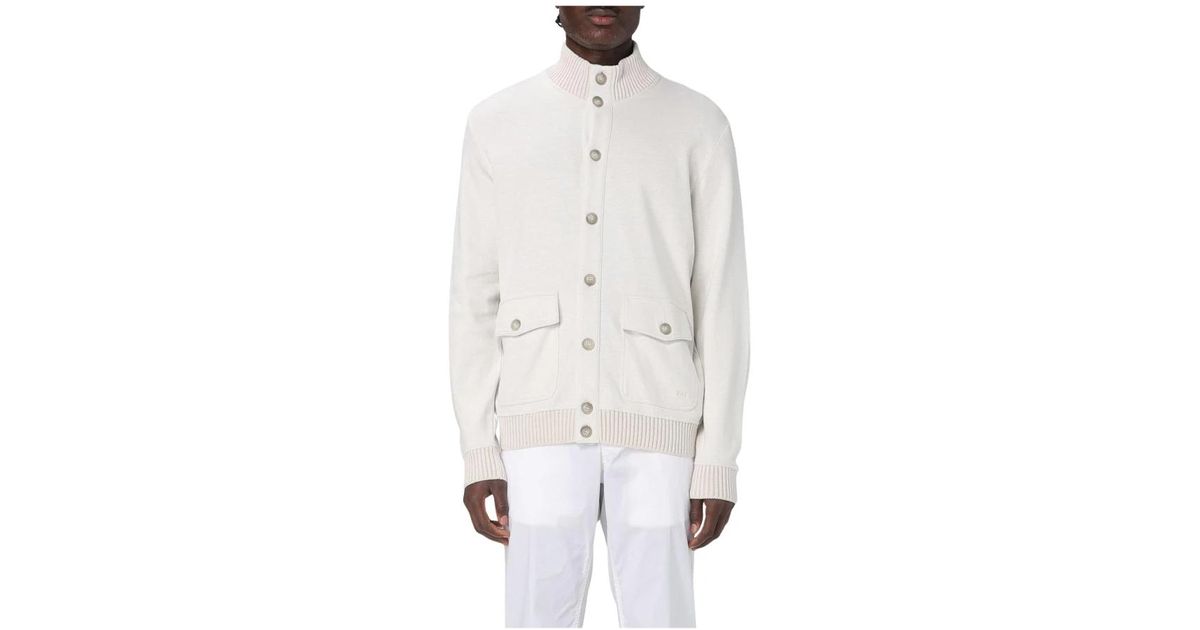 Fay Cardigans in White for Men | Lyst UK