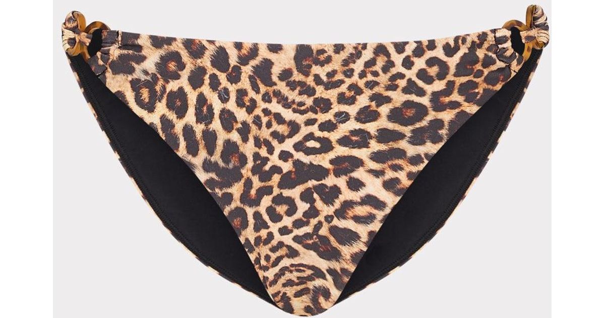 MILLY Niki Leopard O-ring Bikini Bottom | Lyst