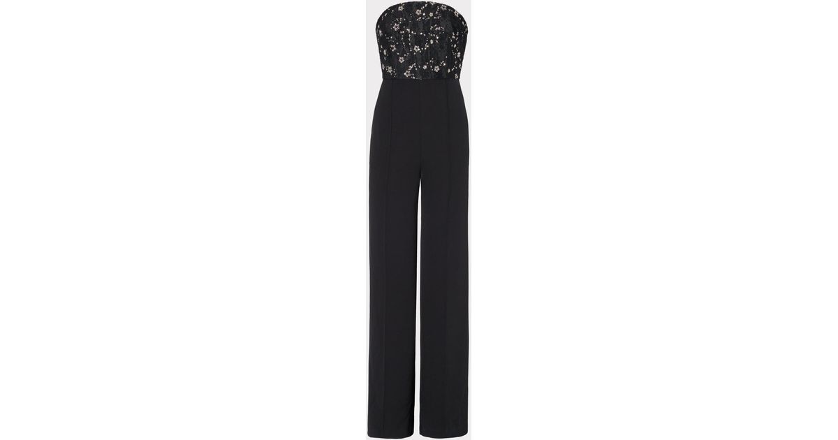 MILLY Spencer Beaded Jumpsuit in Black | Lyst