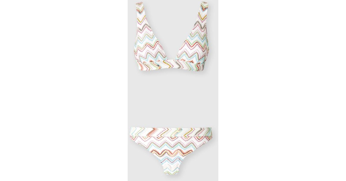 Missoni 3D Lamé Zigzag Bikini in White | Lyst