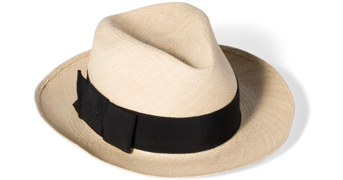 Miu Miu Raffia Hat | Lyst