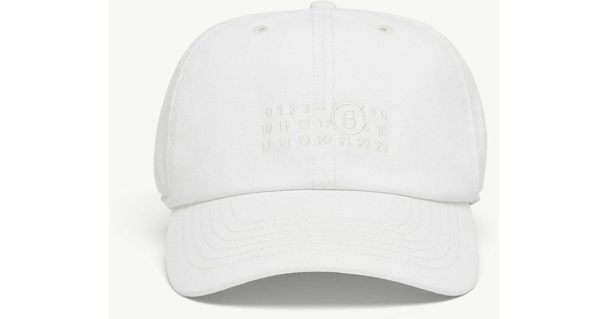 MM6 by Maison Margiela Baseball Cap in White for Men | Lyst UK