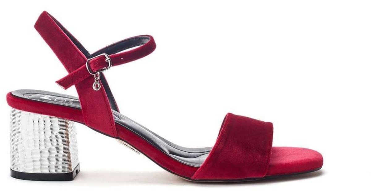 Moda In Pelle Nareena Velvet in Pink | Lyst UK