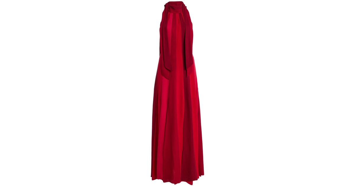 Rosie Assoulin Exclusive Car Wash Silk Chiffon Gown in Red | Lyst