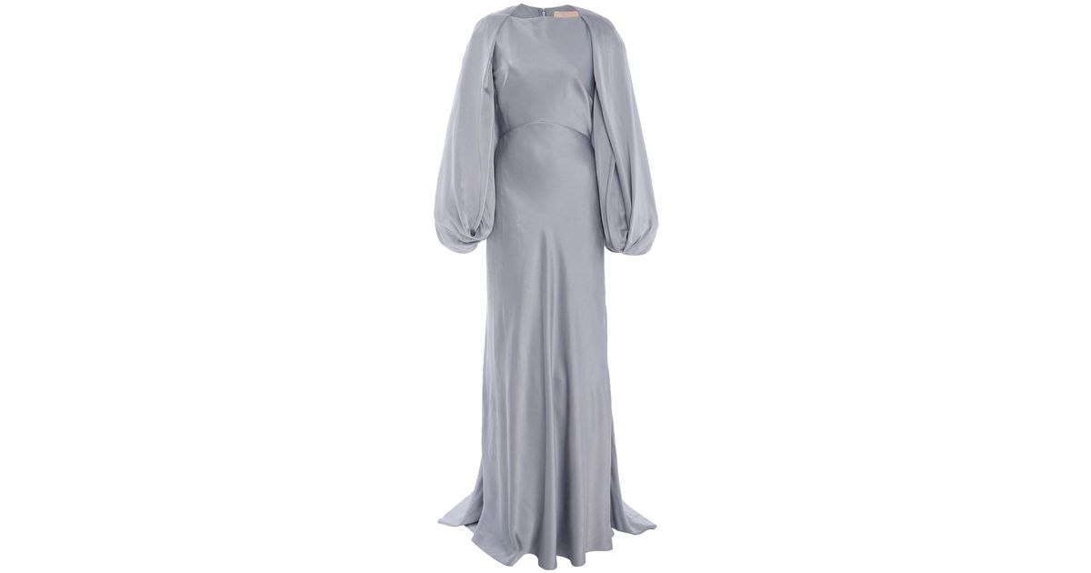 ROKSANDA Kami Washed Silk Satin Dress in Gray | Lyst