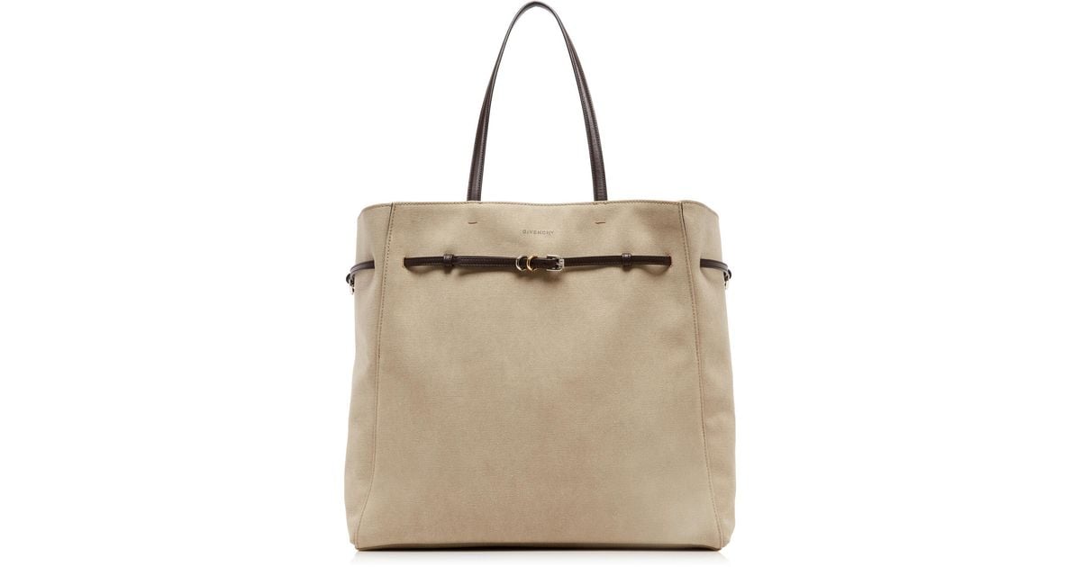 Givenchy Voyou Large E/w Canvas Tote Bag in Natural | Lyst