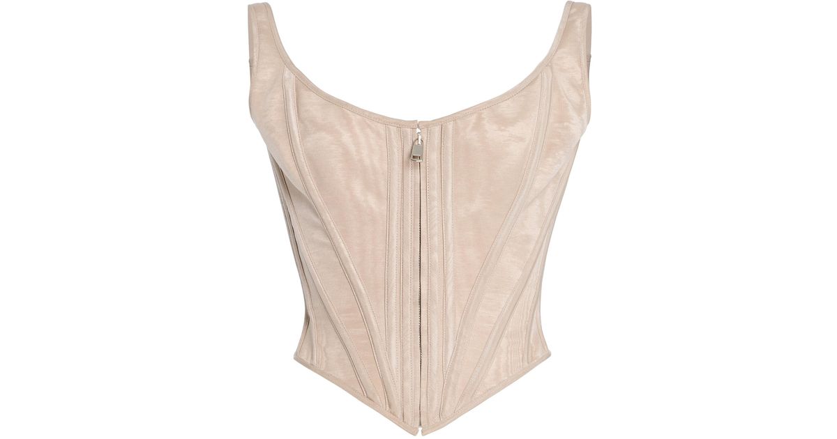 Wiederhoeft Zip-Front Venus Corset in White | Lyst UK