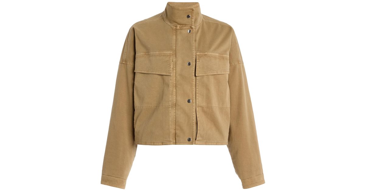 Closed Signature Stretch-Cotton Twill Jacket in Natural | Lyst