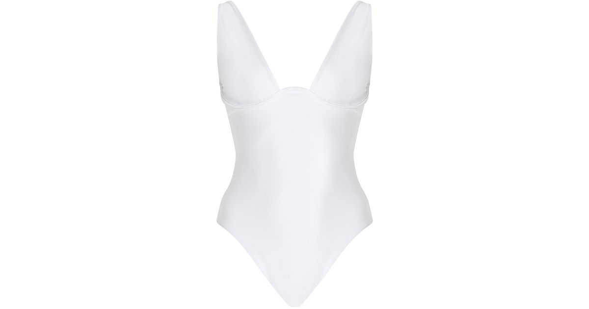 JADE Swim Paloma One-piece Swimsuit in White | Lyst