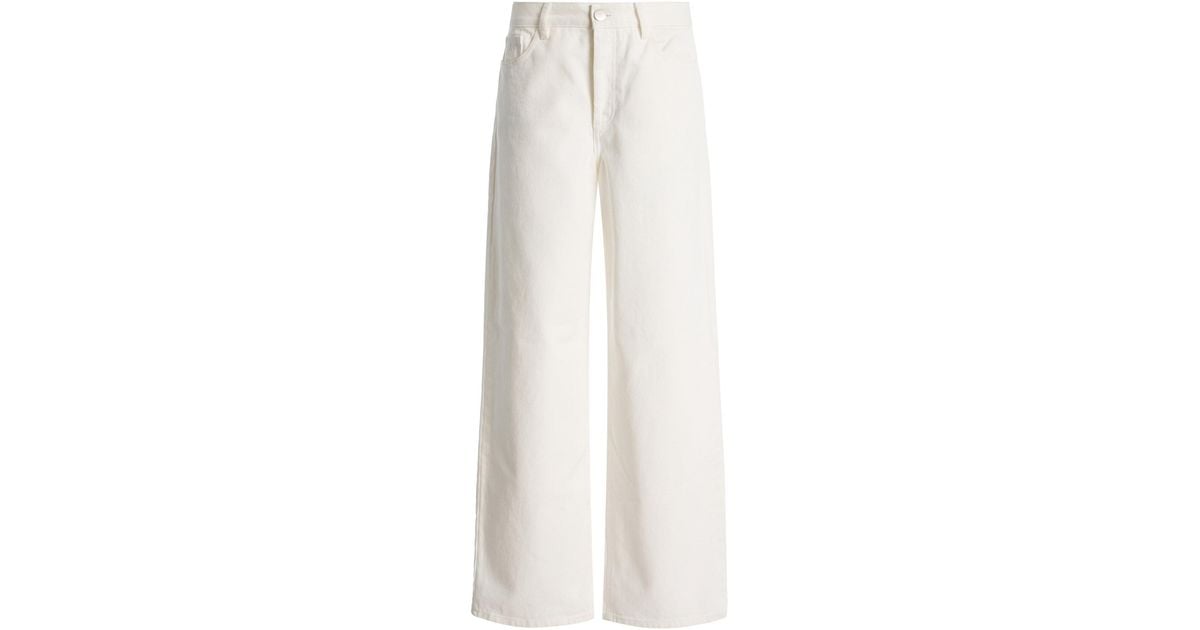 By Malene Birger Vinola Mid-Rise Wide-Leg Jeans in White | Lyst UK