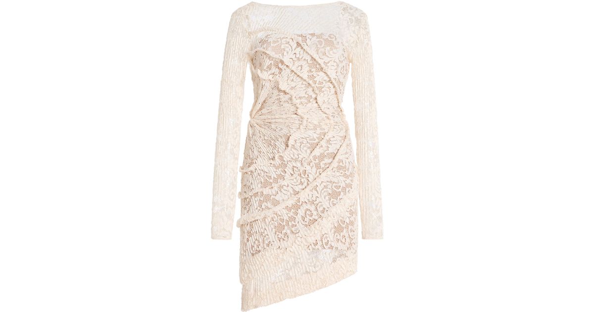 Georgia Hardinge Exclusive The Spiral Lace Mini Dress in Natural | Lyst