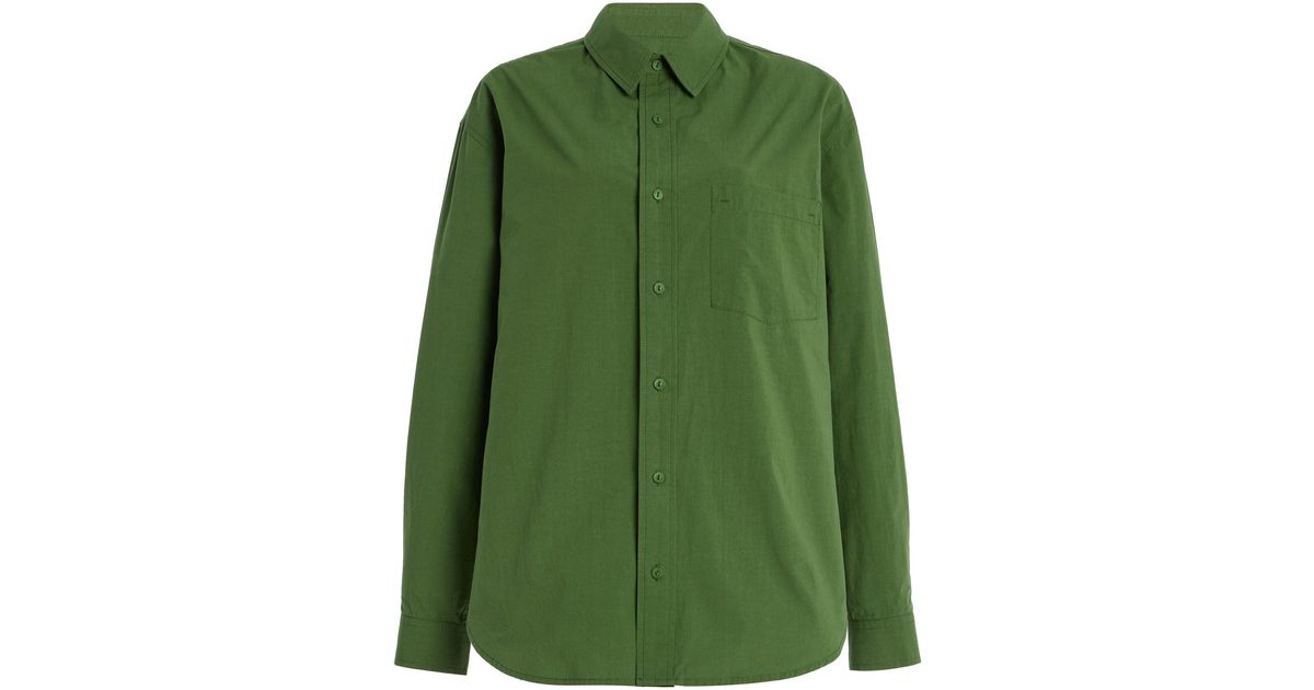 Matteau Relaxed Organic Cotton Shirt in Green | Lyst
