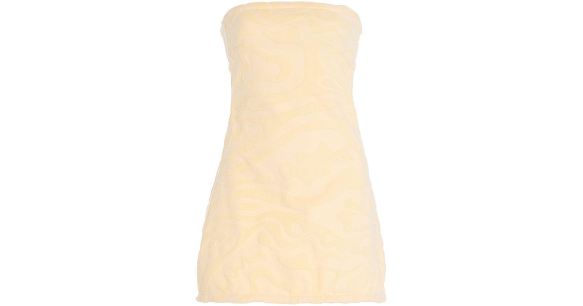 Oas Exclusive Husk Rapture Yelanda Cotton-Terry Dress in Natural | Lyst UK