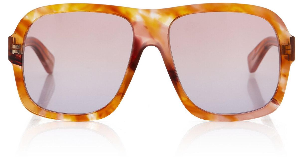 Chloé Aviator-Frame Acetate Sunglasses in Pink | Lyst UK