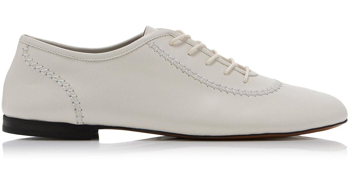 Wales Bonner Delta Leather Brogues in White | Lyst